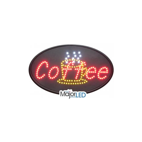 Oval Coffee LED Sign | MCL Hospitality